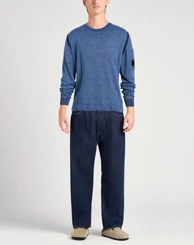 C.P. COMPANY Crewneck Lightweight Knit Sweater - Navy