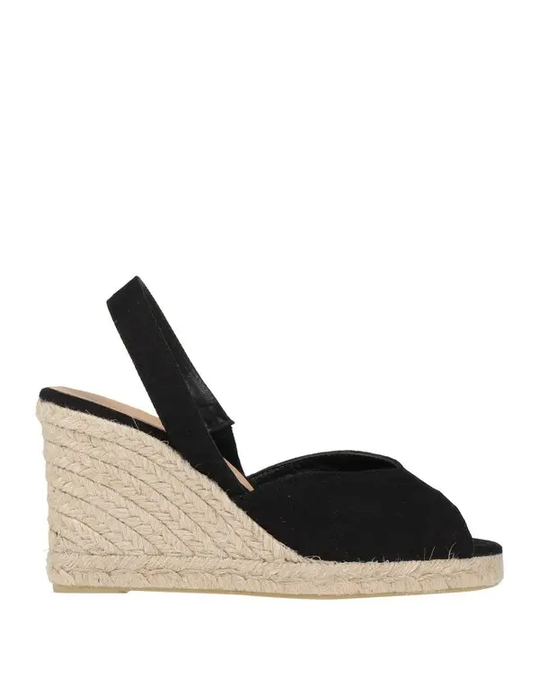 CastaÑer Espadrille Wedge Sandals - Black