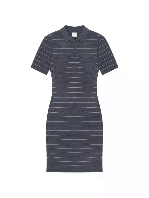 Nanushka Polo-neck Striped Mini Dress