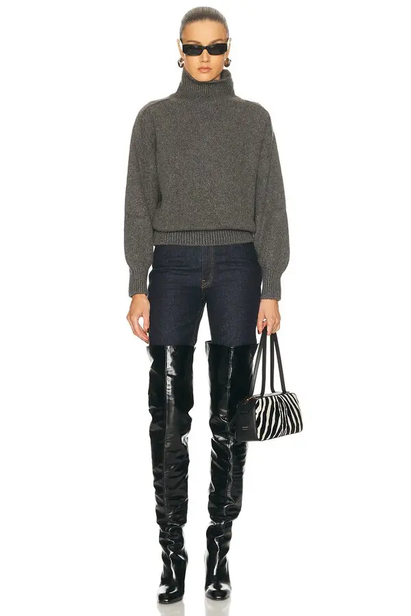 Khaite Willem Cashmere Sweater - Stone