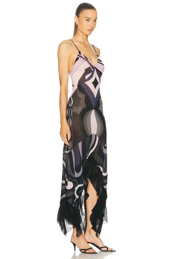 Emilio Pucci Maxi Dress - Pink & Black