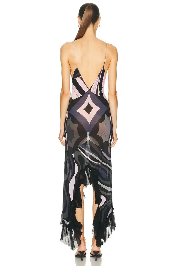 Emilio Pucci Maxi Dress - Pink & Black
