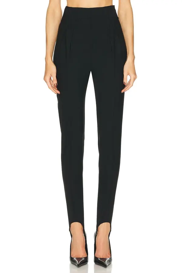 MUGLER High-waisted Stirrup Leggings - Black