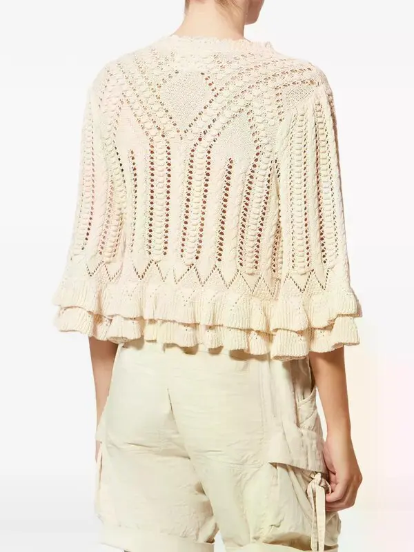MARANT ETOILE Norma Ruffled Pullover - Neutrals