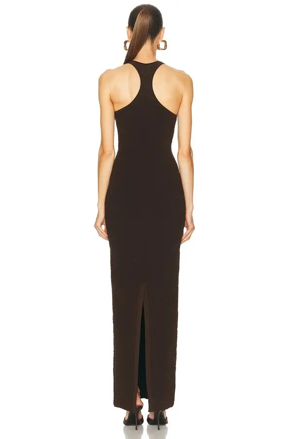 Jacquemus La Robe Scala In Chocolate - Dark Brown
