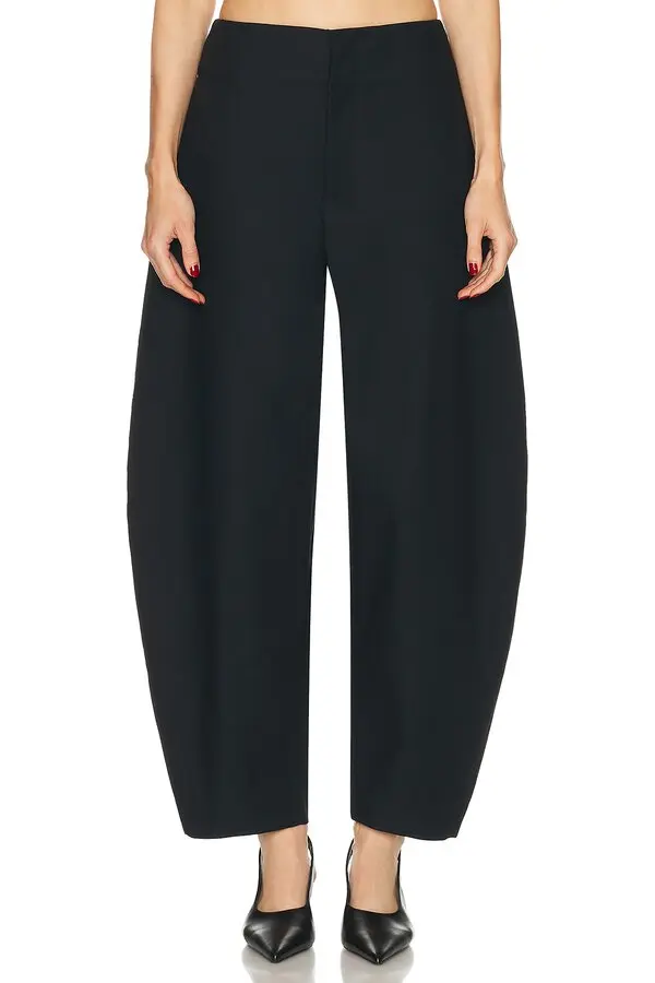 EAVES Mai Sculptural Compact Suiting Ankle Pant