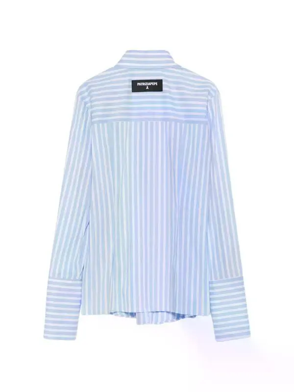 Patrizia Pepe Long-sleeve Striped Shirt - Blue