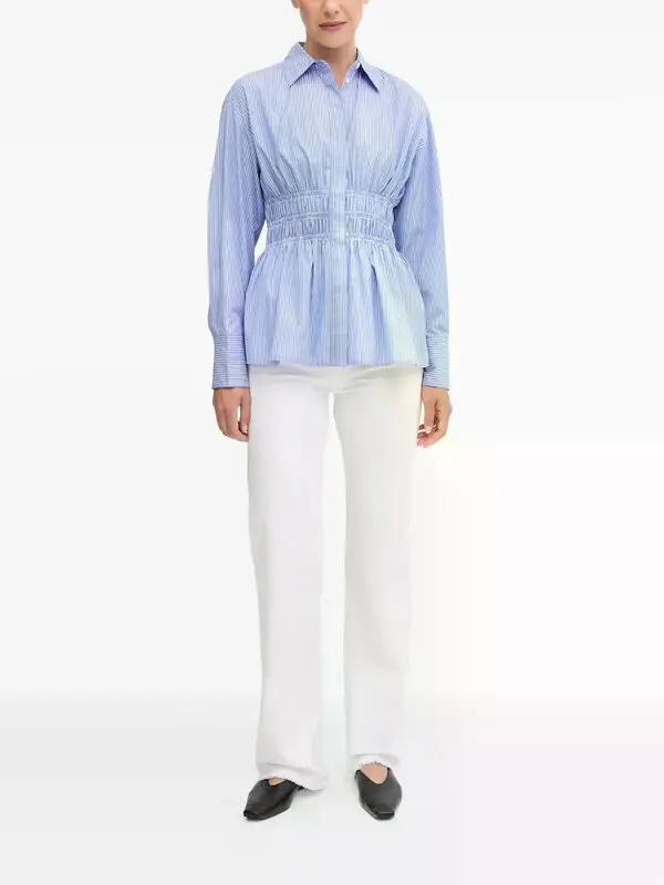 Rag & Bone Striped Shirred Shirt