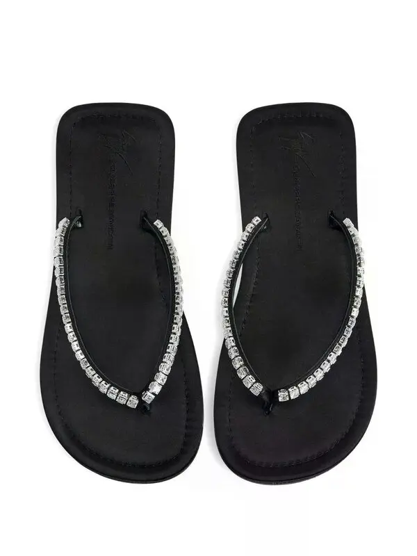 GIUSEPPE ZANOTTI Hatsumomo Rhinestone-embellished Sandals - Black