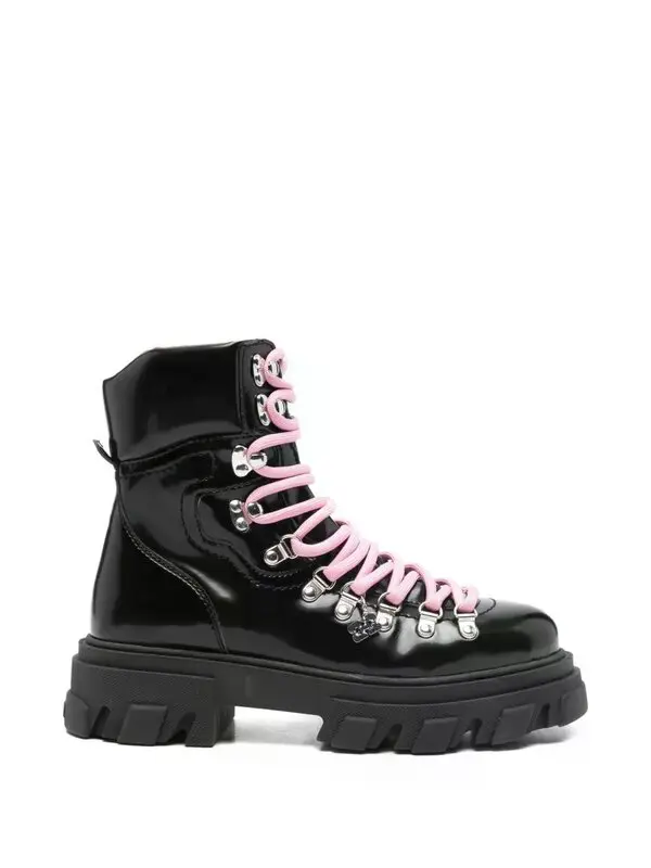 GANNI Chunky-sole Combat Boots - Black