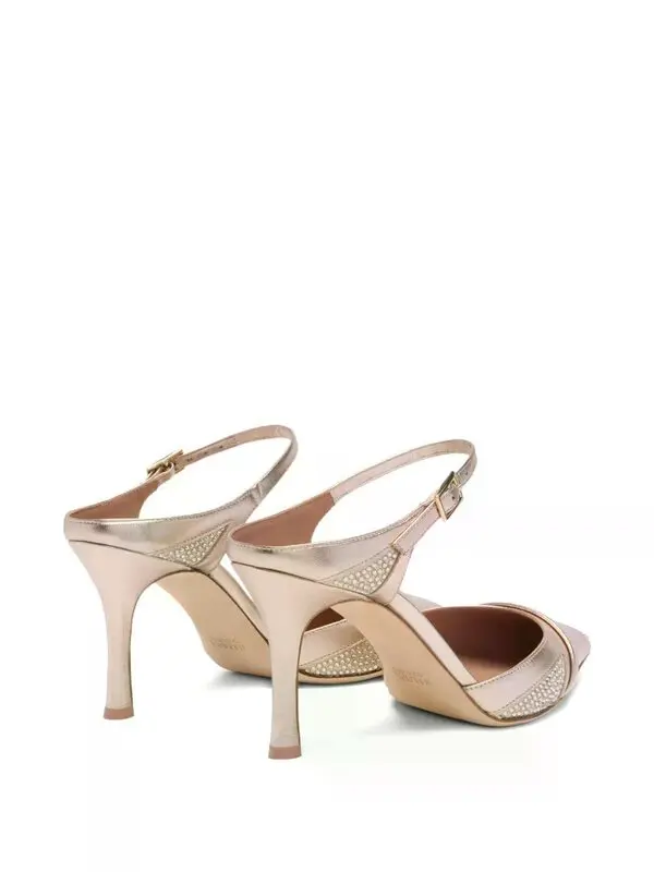 MALONE SOULIERS Uma Crystal-embellished 80mm Mules - Gold