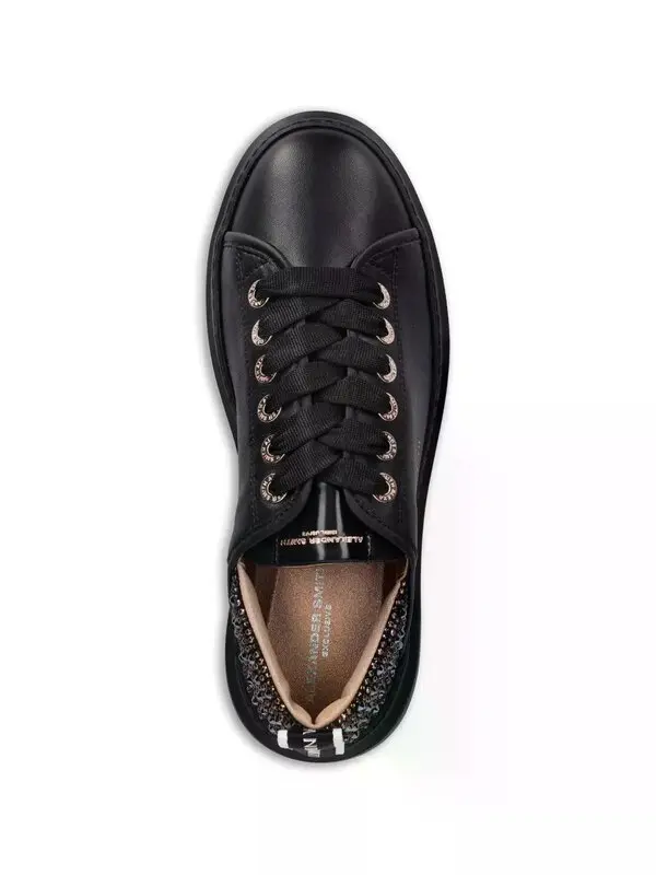 ALEXANDER SMITH Wembley Embellished Lace-up Sneakers - Black