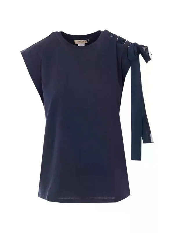 TWINSET Tie-detail Crew-neck T-shirt