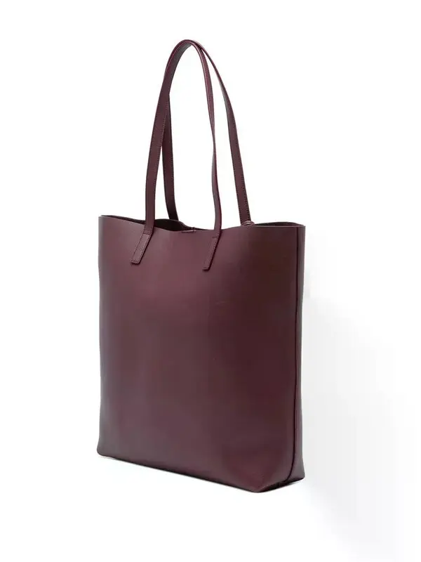 Saint Laurent North South Leather Shopping Tote Bag - Red