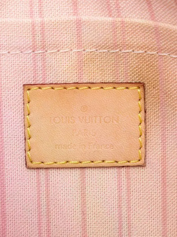 LOUIS VUITTON Damier Azur Neverfull Mm Pouch 2019 - White