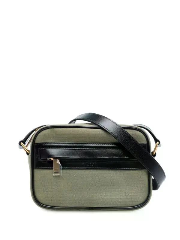 Saint Laurent Small Canvas Camp Camera Crossbody Bag - Green