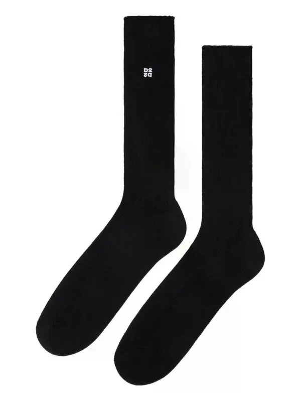 Dsquared2 Ribbed Logo Socks - Black