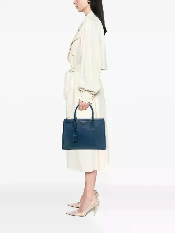 Prada Medium Saffiano Lux Galleria Double Zip Satchel