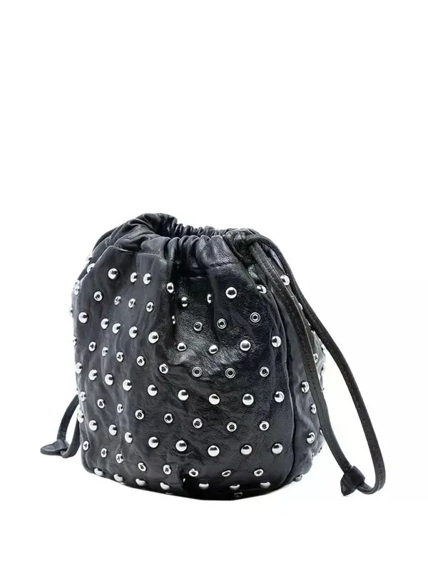 Prada 2000-2013 Studded Leather Drawstring Pouch