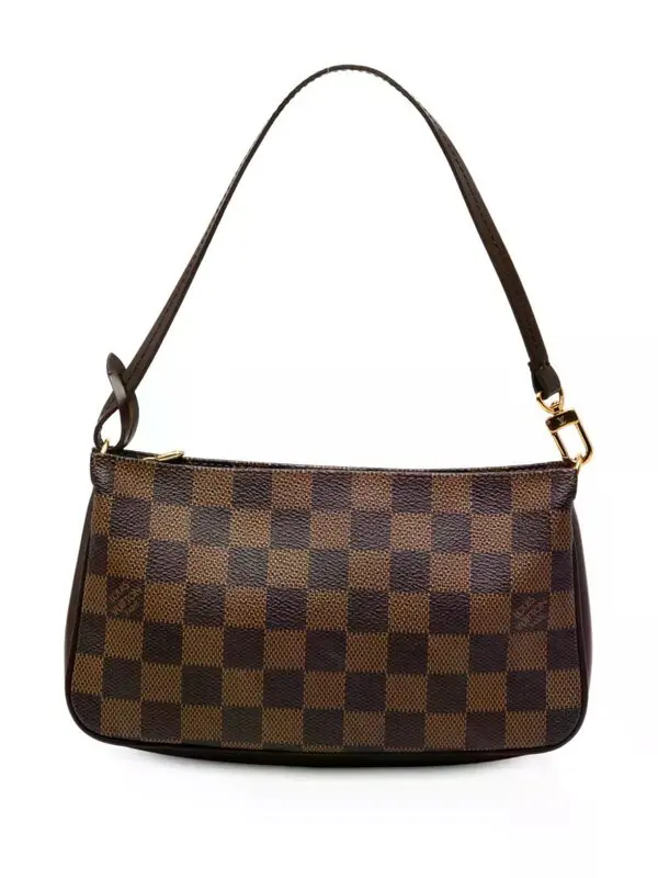 LOUIS VUITTON 2002 Damier Ebene Navona Shoulder Bag - Brown