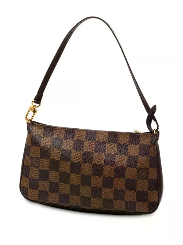 LOUIS VUITTON 2002 Damier Ebene Navona Shoulder Bag - Brown