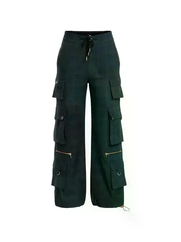 Cynthia Rowley Plaid Cargo Trousers