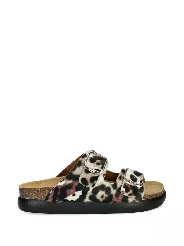 DR. SCHOLL'S SHOES Animal-print Buckle Mules