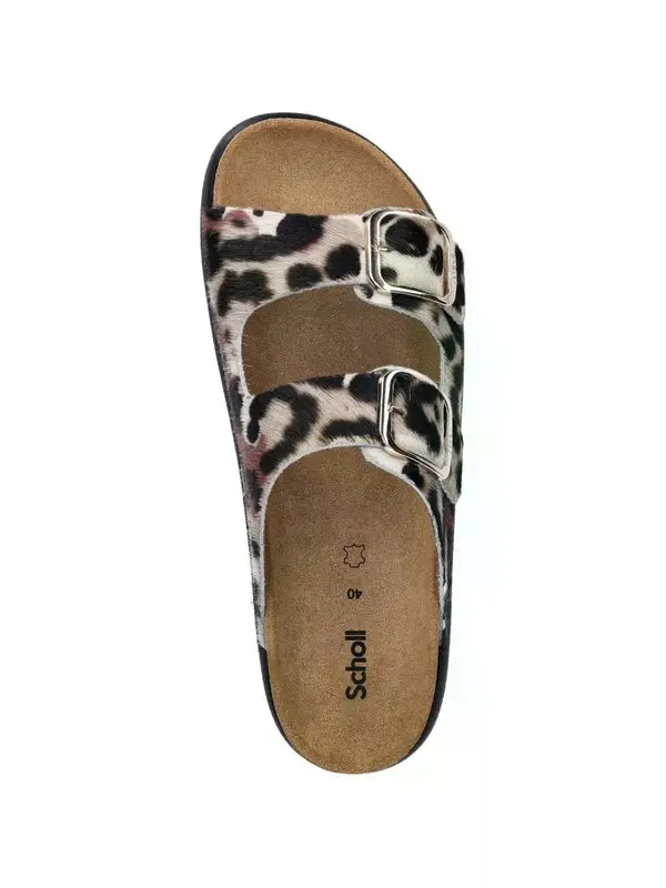 DR. SCHOLL'S SHOES Animal-print Buckle Mules
