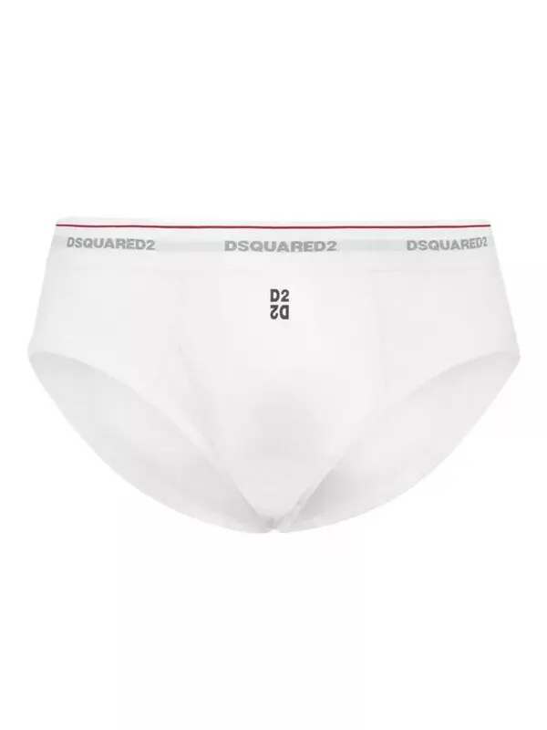 Dsquared2 Logo Briefs - White
