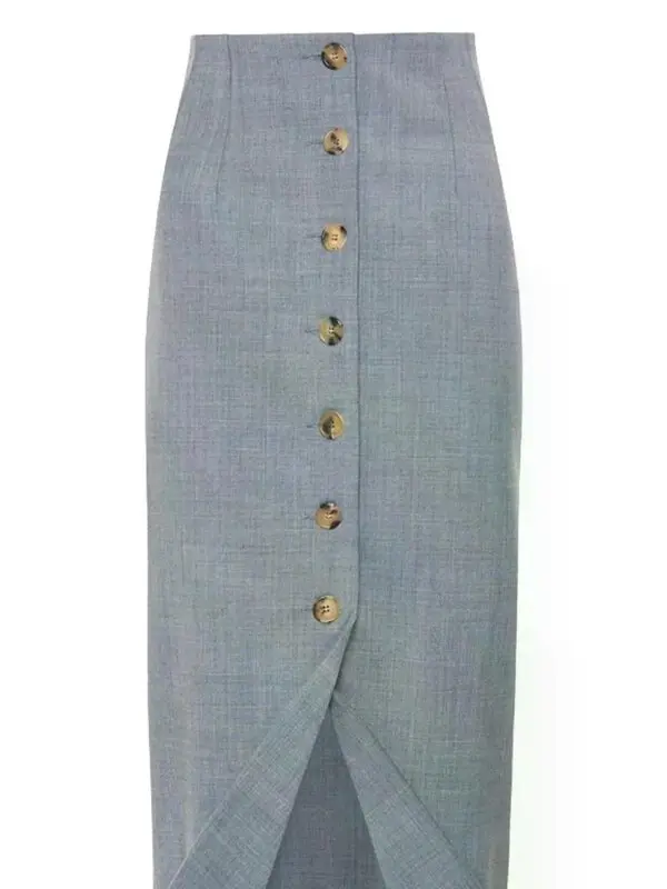 A.W.A.K.E. Mode Tailored Skirt With Button Detail
