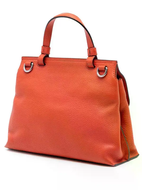 Gucci Small Leather Bamboo Daily Satchel - Orange
