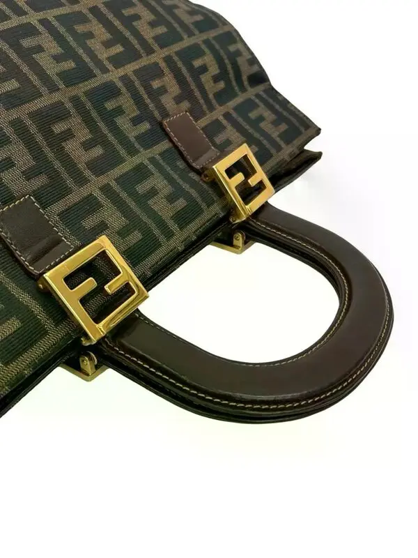 Fendi 20th Century Zucca Canvas Twins Tote Bag