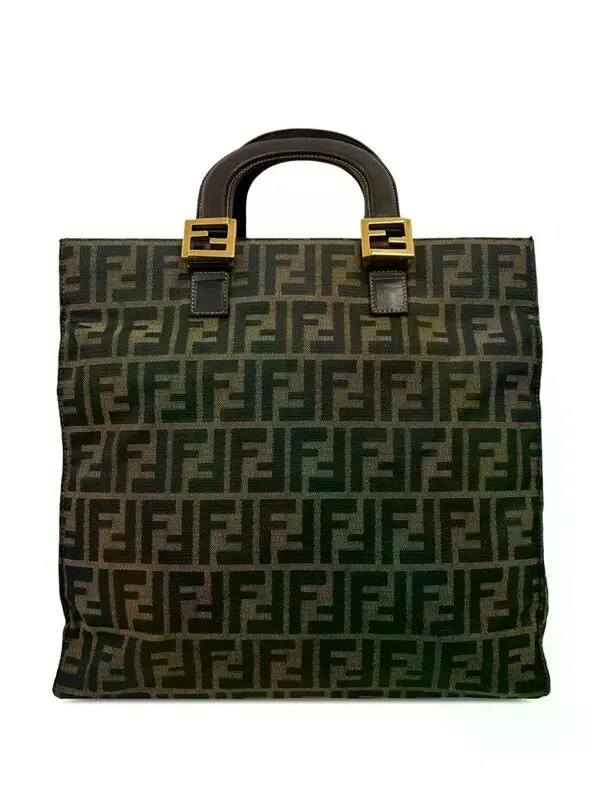 Fendi 20th Century Zucca Canvas Twins Tote Bag