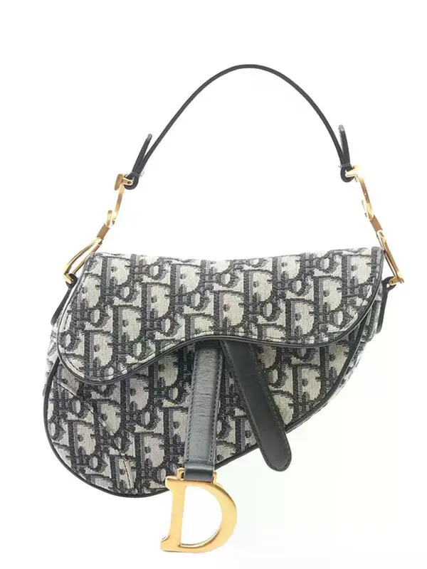 Dior Oblique Canvas Saddle Bag - Brown