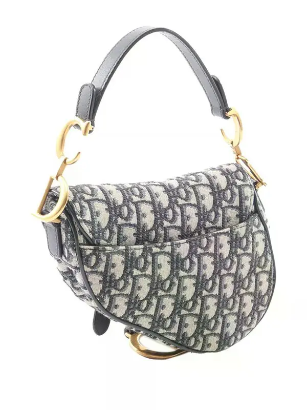 Dior Oblique Canvas Saddle Bag - Brown