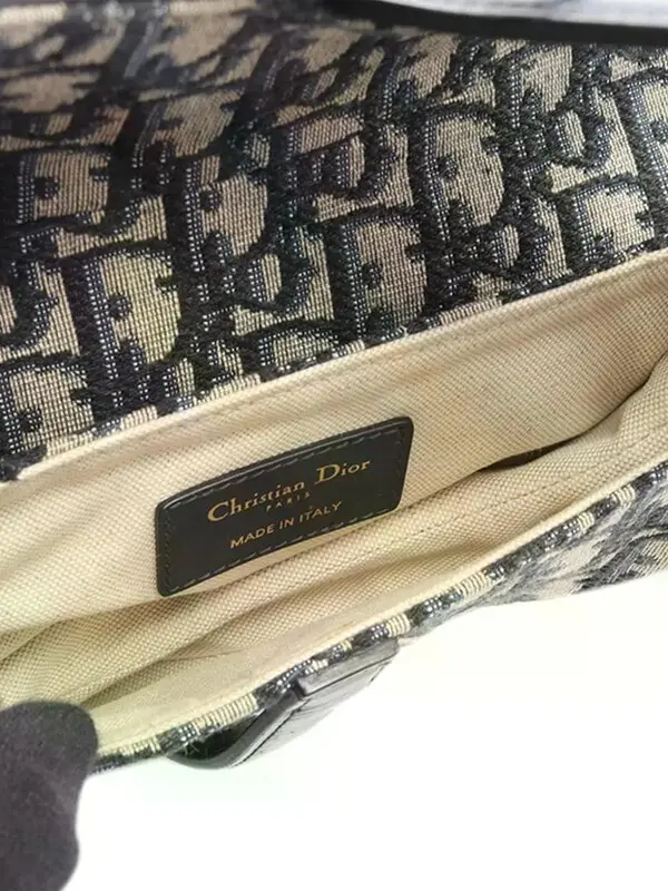 Dior Oblique Canvas Saddle Bag - Brown