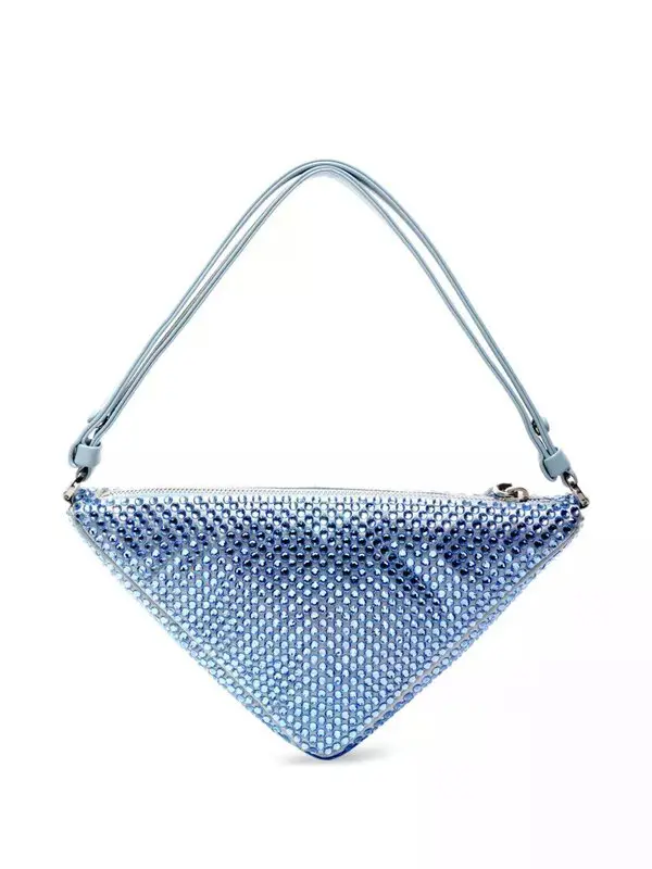 Prada Crystal-embellished Shoulder Bag - Blue