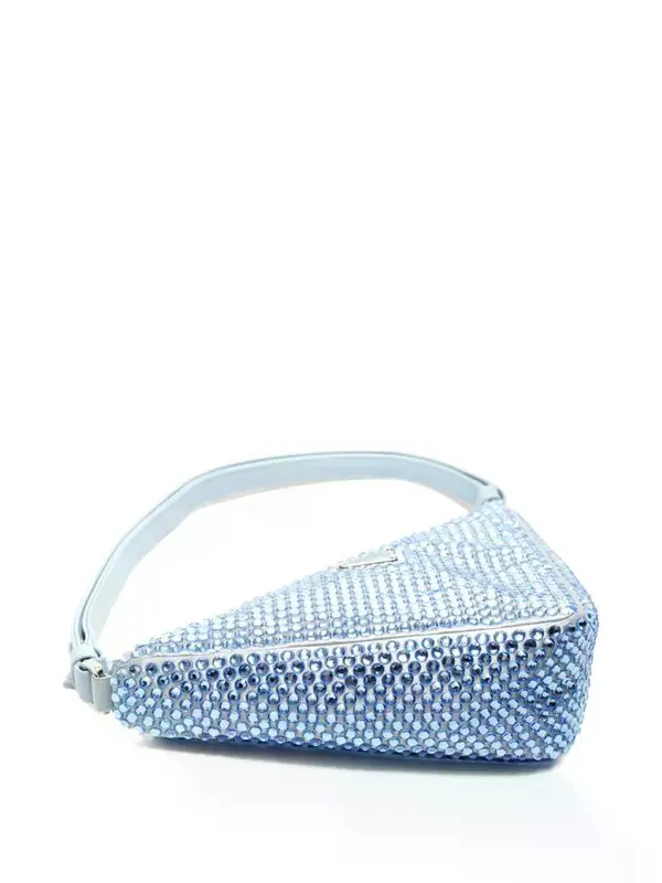 Prada Crystal-embellished Shoulder Bag - Blue
