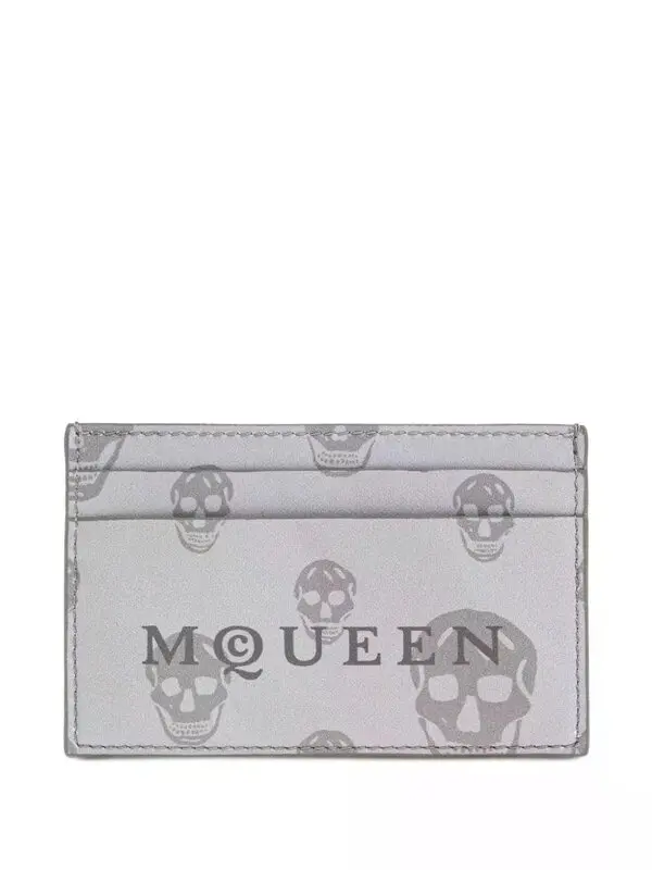 Alexander McQueen Skull Print Cardholder - Grey