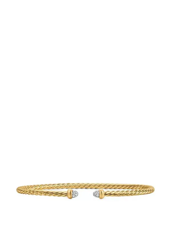 David Yurman 18kt Yellow Flex Bracelet With Diamonds - Gold