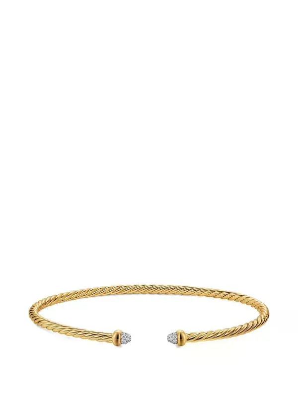 David Yurman 18kt Yellow Flex Bracelet With Diamonds - Gold