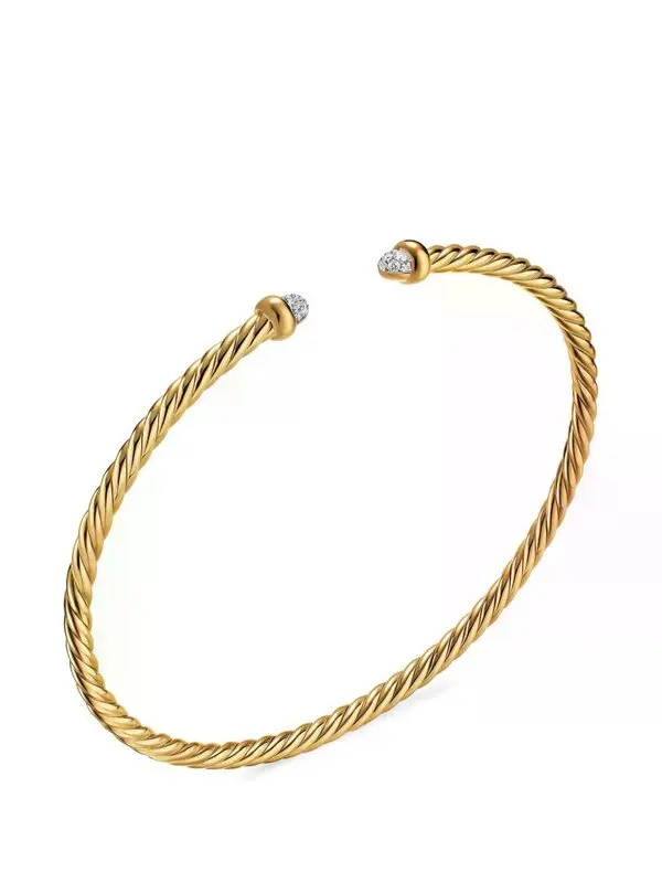 David Yurman 18kt Yellow Flex Bracelet With Diamonds - Gold