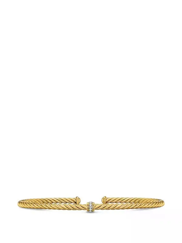 David Yurman 18kt Yellow Flex Center Bracelet - Gold