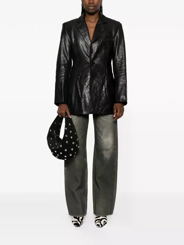 Alexander Wang Leather Single-breasted Blazer