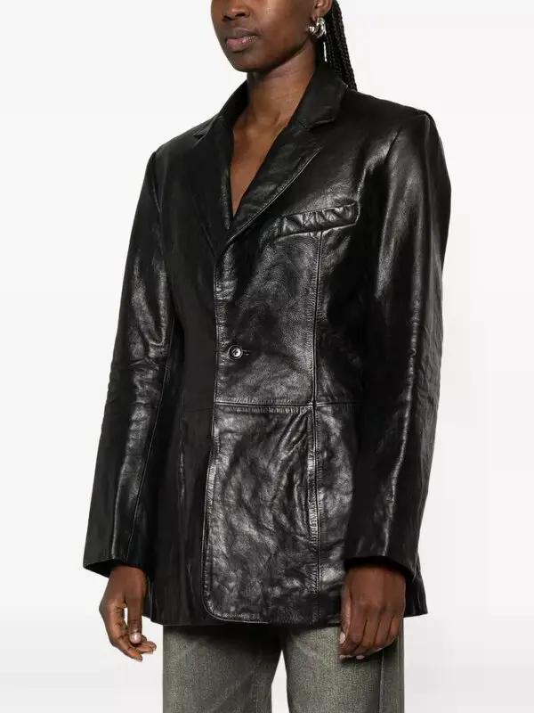 Alexander Wang Leather Single-breasted Blazer
