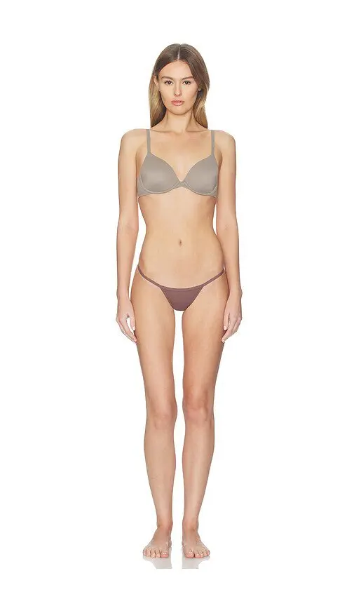 Calvin Klein Lightly Lined T-shirt Bra In Taupe