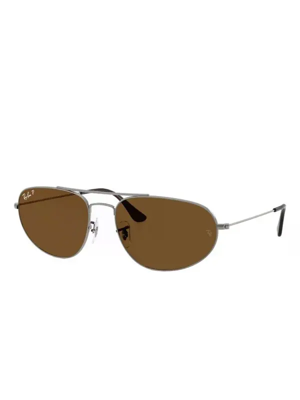 Ray-ban Oval Frame Pilot Sunglasses - Grey