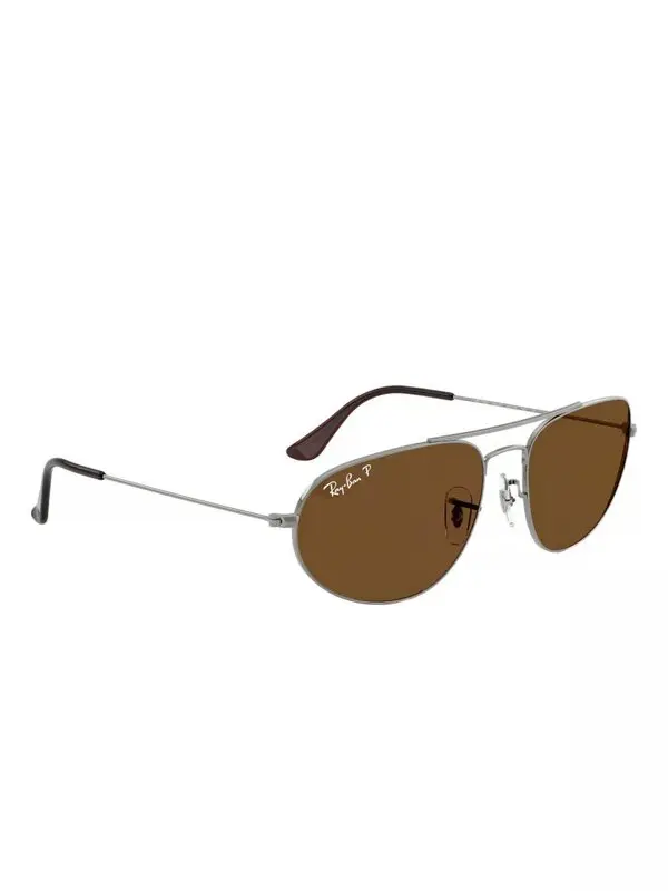 Ray-ban Oval Frame Pilot Sunglasses - Grey