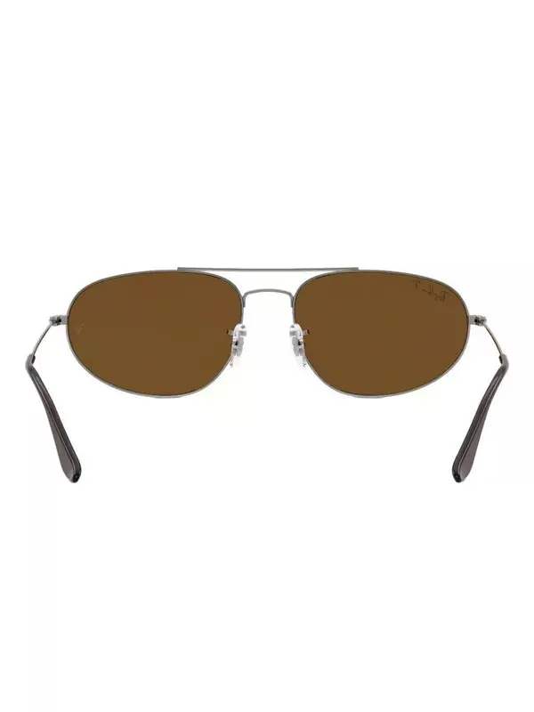Ray-ban Oval Frame Pilot Sunglasses - Grey