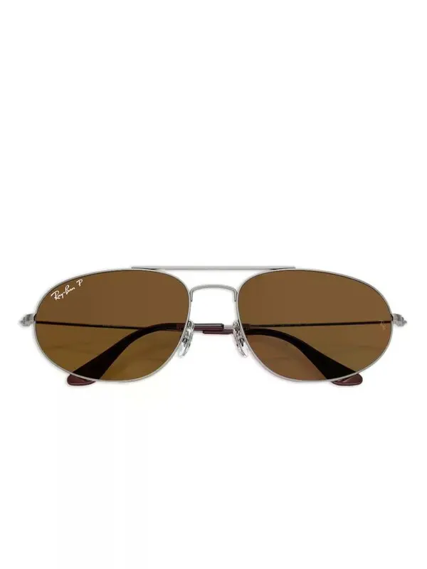 Ray-ban Oval Frame Pilot Sunglasses - Grey